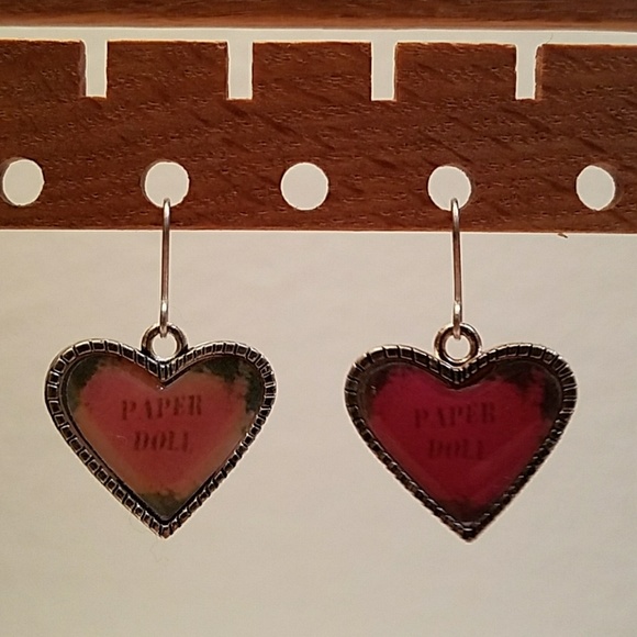 AAI | Jewelry | Cute Paper Doll Aai Pink Heart Shaped Earrings Ser ...
